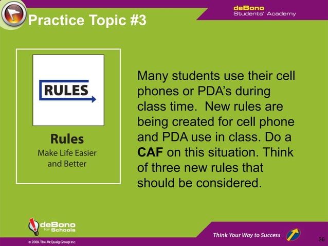 CoRT 1 Breadth Thinking Tools PowerPoint Presentation | PPT | North ...