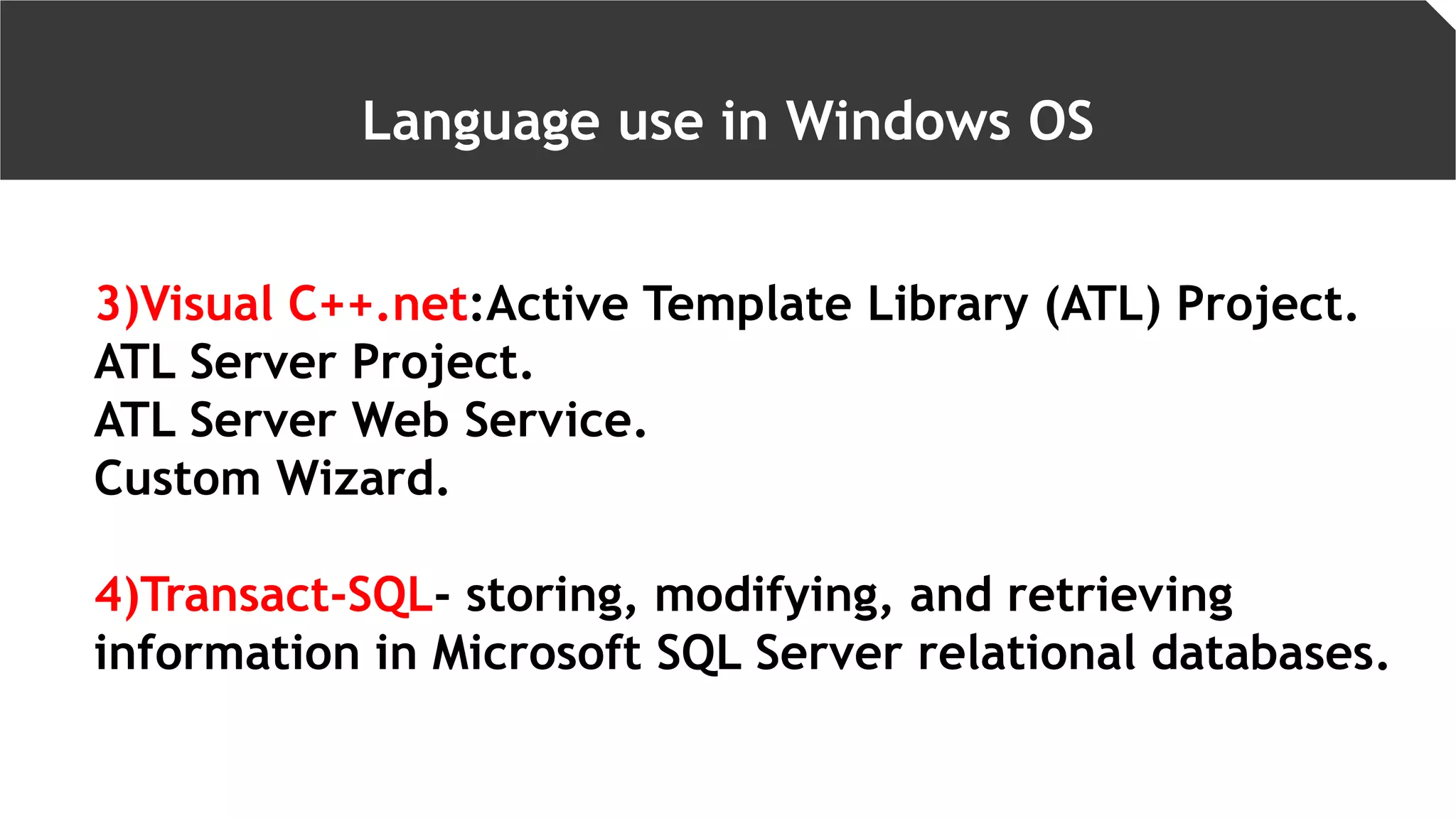 Windows Operating system | PPTX