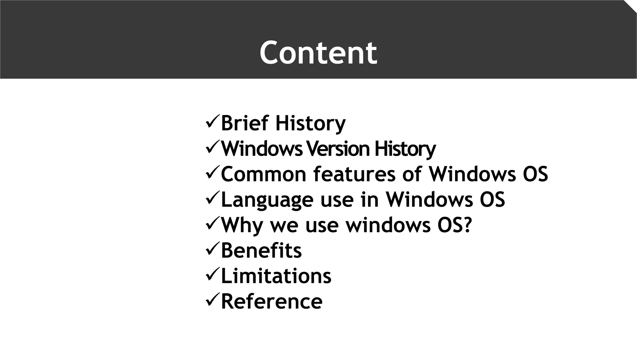 Windows Operating system | PPTX