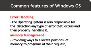 Windows Operating system | PPTX