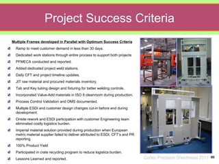 Cortec Early Supplier Developemental Input, 3 26 2012 | PPT