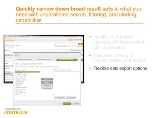 Cortellis for CI Slides | PDF
