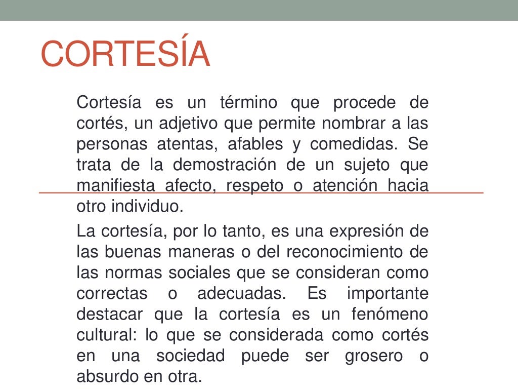 Cortesía