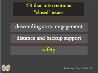 Cortese B - AIMRADIAL 2014 Endovascular - Iliac intervention | PPT