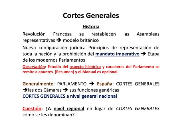 CORTES_GENERALES_ESQUEMAS sobre las cortes generales españolas | PPT