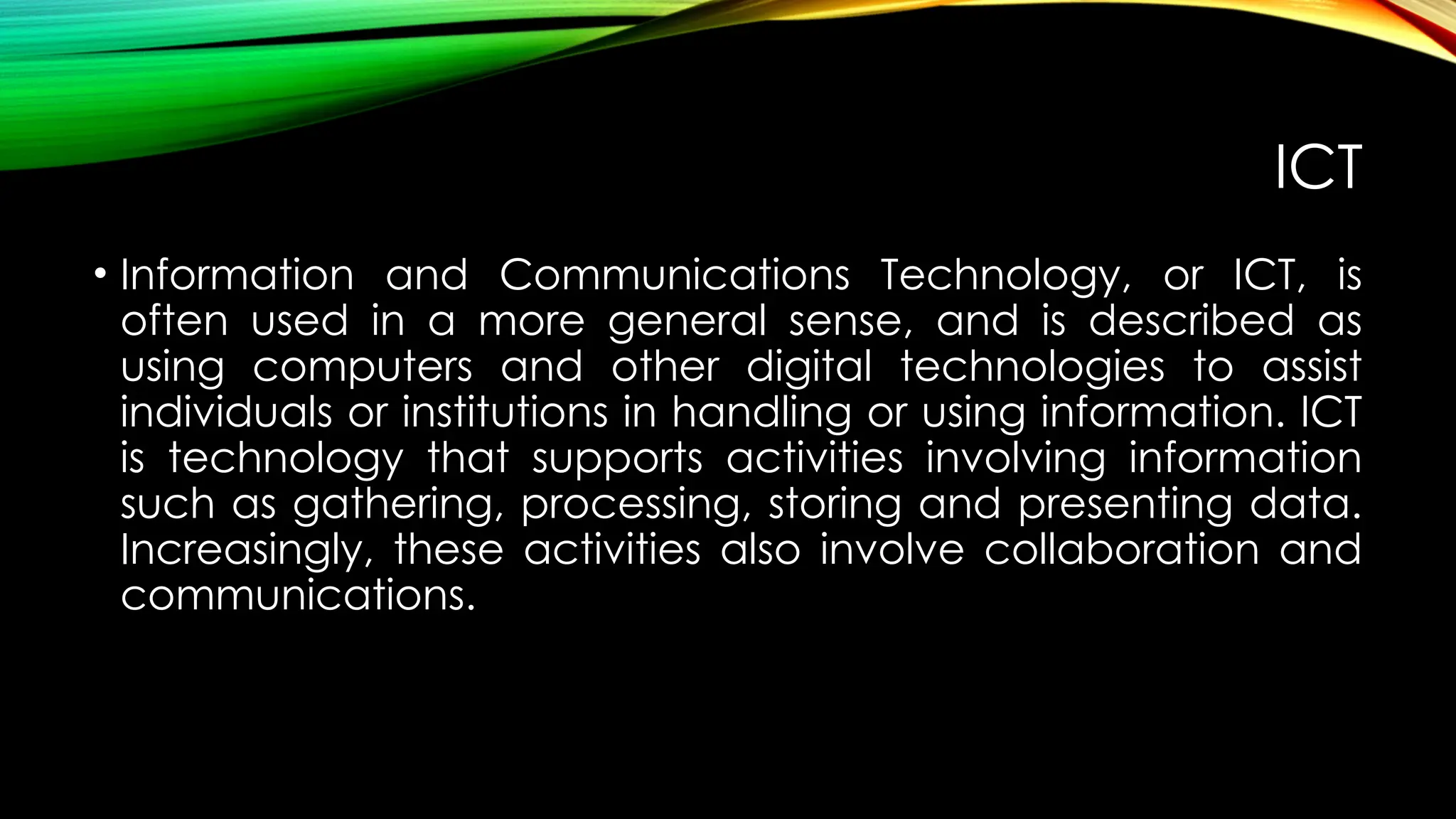 IT AND ICT PRESENTATION IT ERA SUBJECT LESSON 1 | PPTX