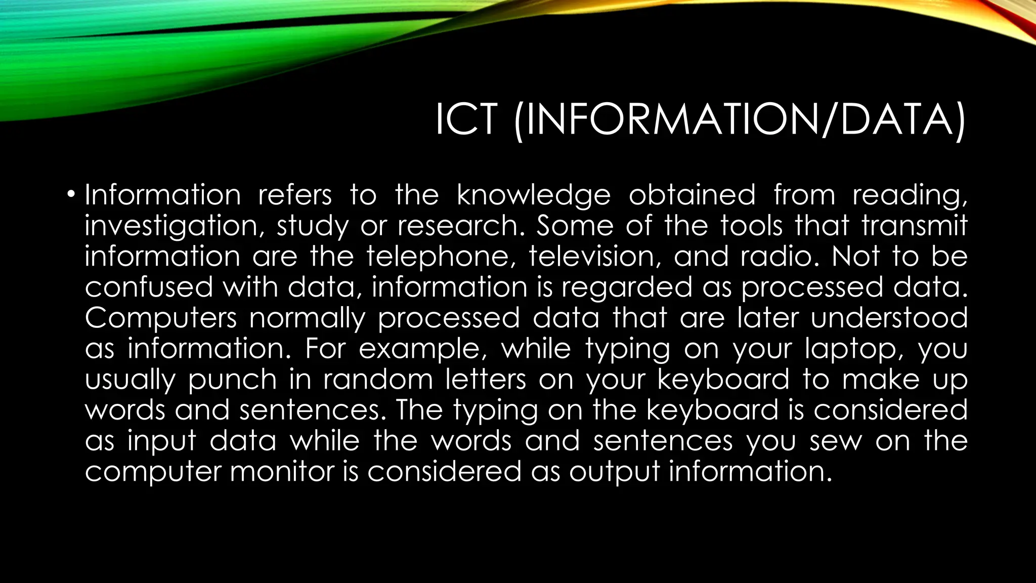 IT AND ICT PRESENTATION IT ERA SUBJECT LESSON 1 | PPTX