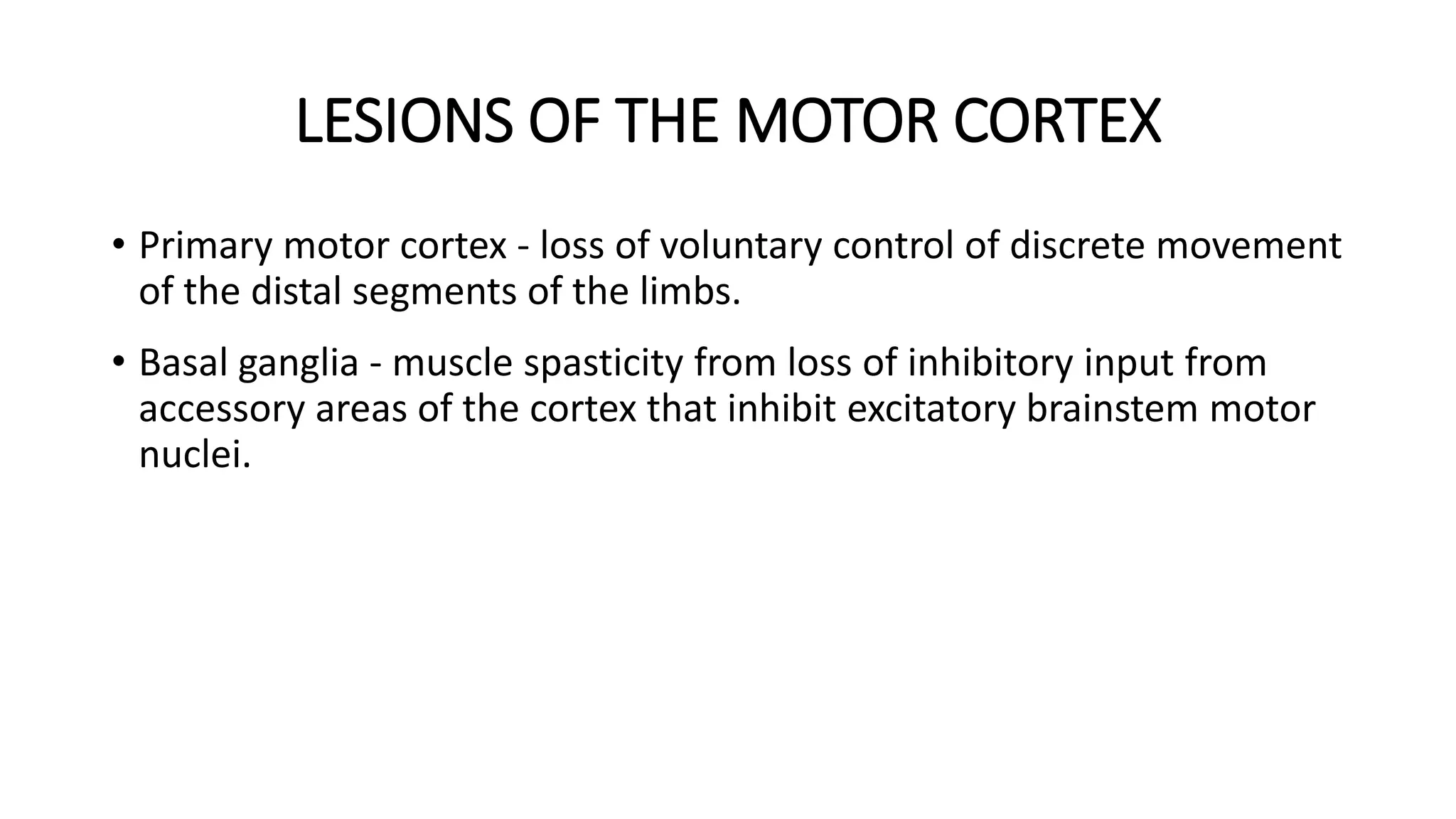 CORTICAL AND BRAINSTEM CONTROL OF MOTOR FUNCTION by prof charles.pptx