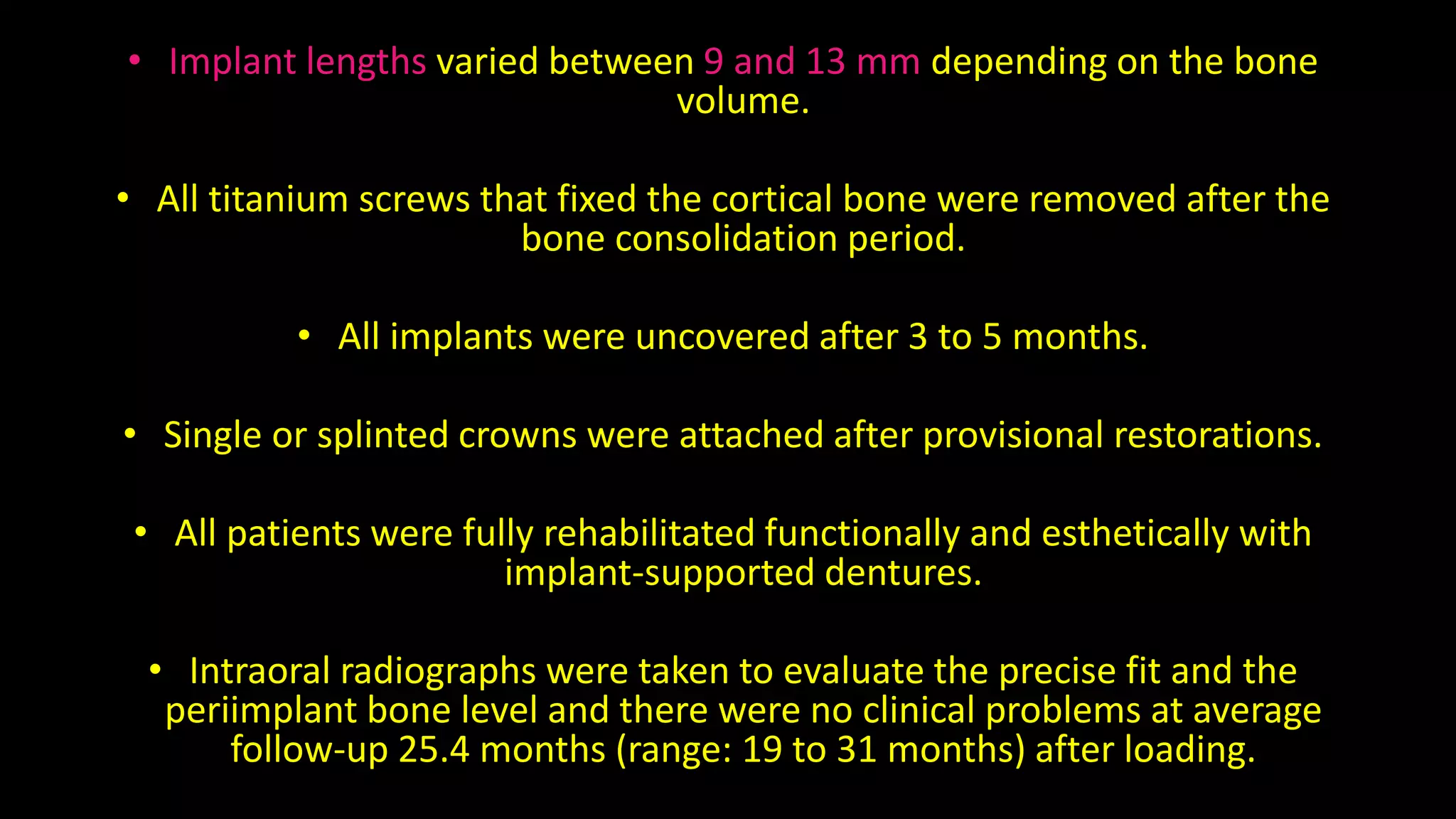 Cortical bone repositioning technique for horizontal alveolar bone ...