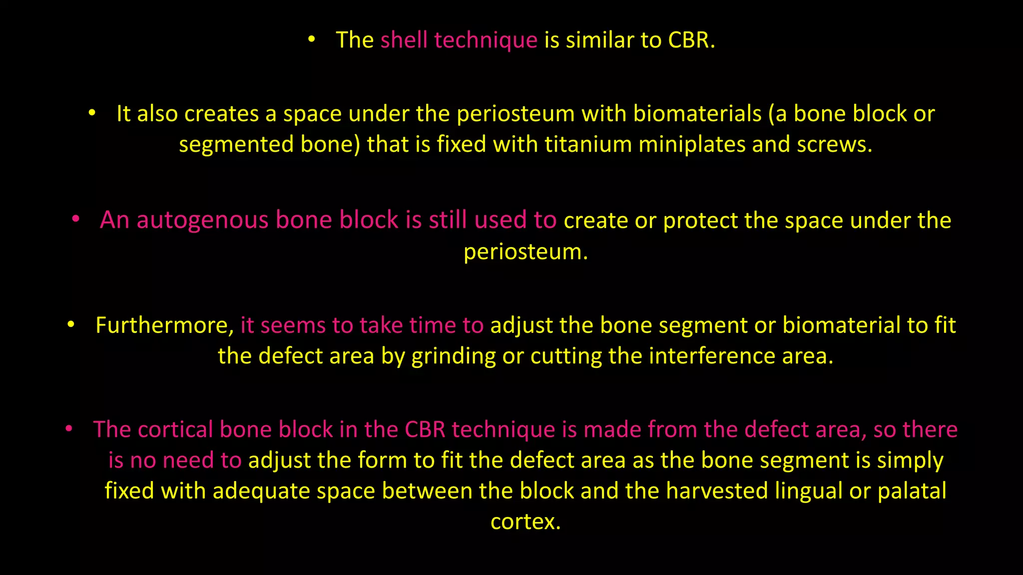 Cortical bone repositioning technique for horizontal alveolar bone ...