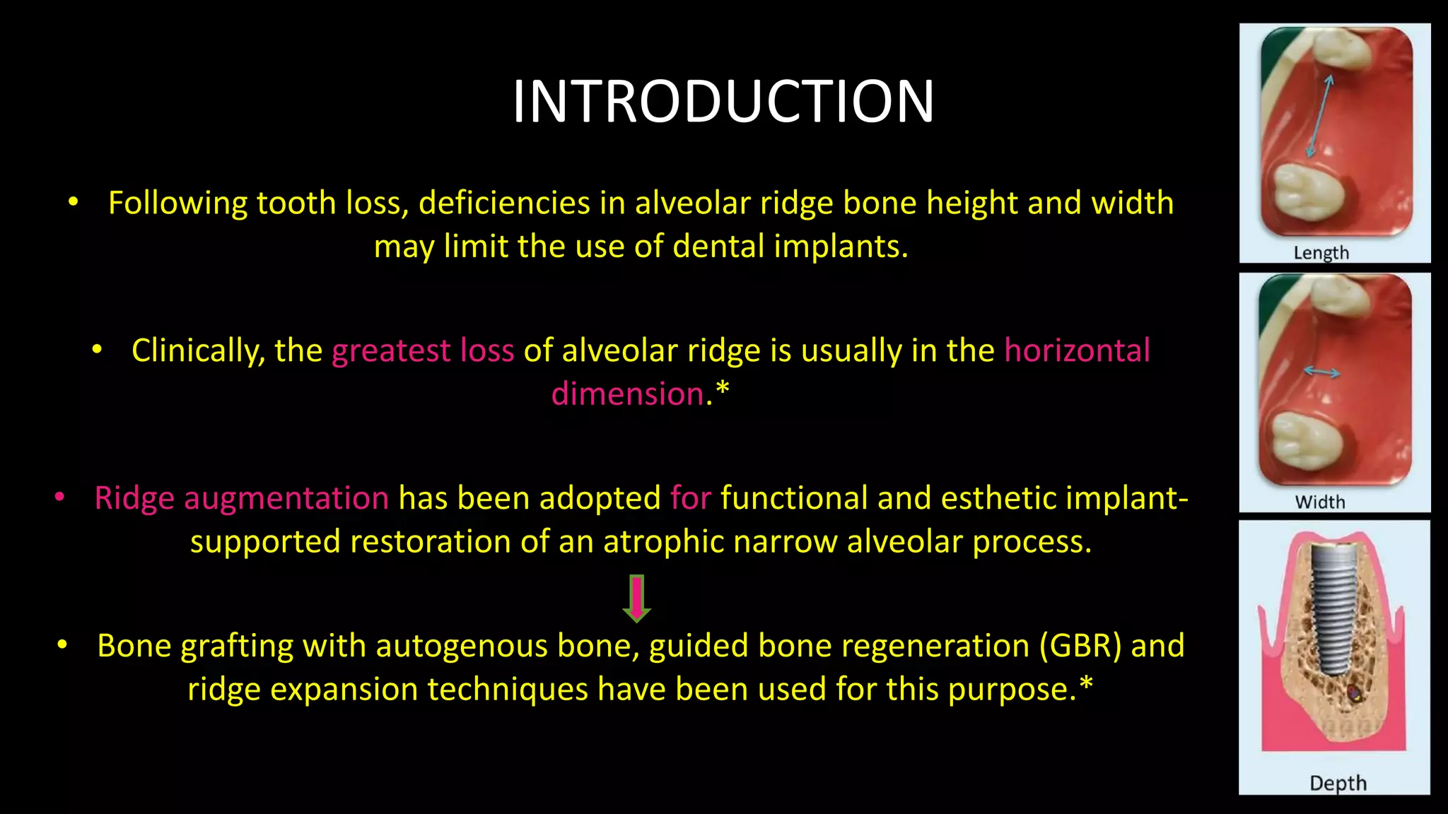 Cortical bone repositioning technique for horizontal alveolar bone ...