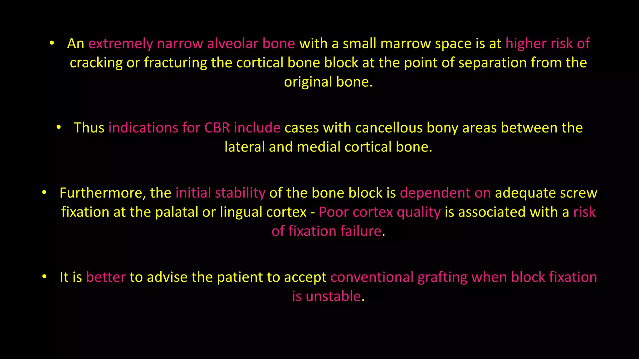 Cortical bone repositioning technique for horizontal alveolar bone ...