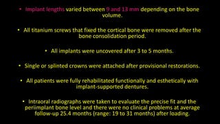 Cortical bone repositioning technique for horizontal alveolar bone ...