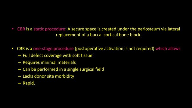 Cortical bone repositioning technique for horizontal alveolar bone ...