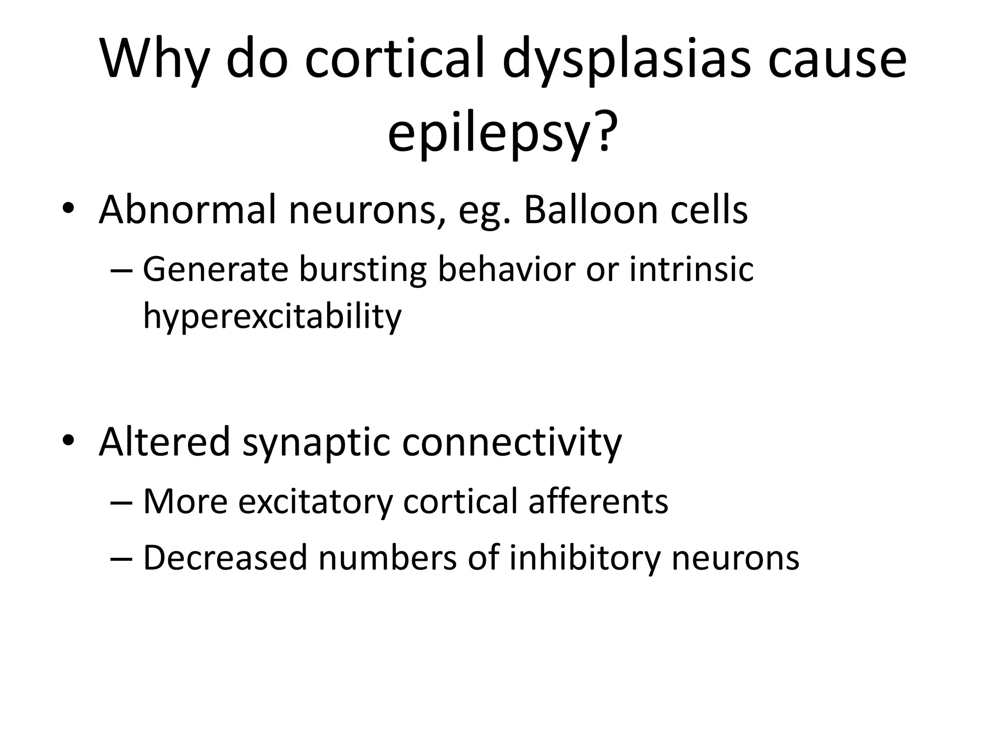 Cortical dysplasia | PPTX