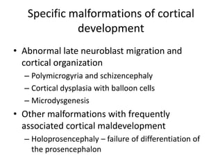 Cortical dysplasia | PPTX