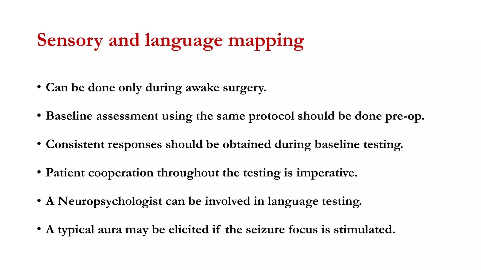 Cortical stimulation and mapping | PPTX