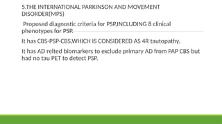 CORTICOBASAL SYNDROME-NEUROPATHOLOGY AND EMERGING BIOMARKERS.pptx