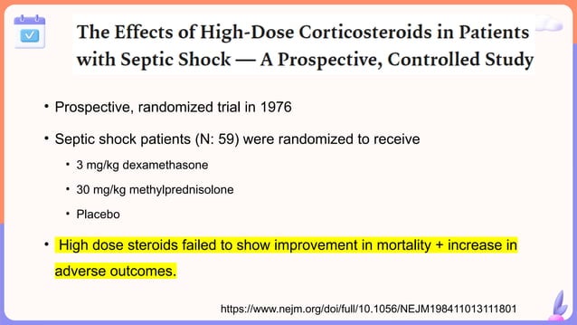CORTICOID IN SEPTIC SHOCK 2024 okokokpptx | PPT