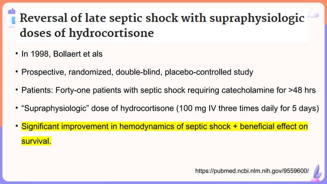 CORTICOID IN SEPTIC SHOCK 2024 okokokpptx | PPT