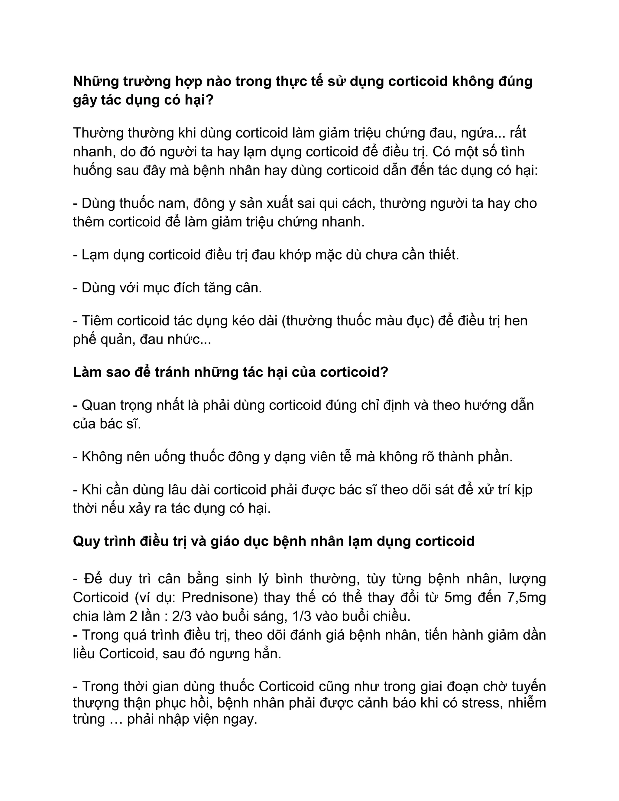 Corticoid thần dược hay ác quỷ | PDF