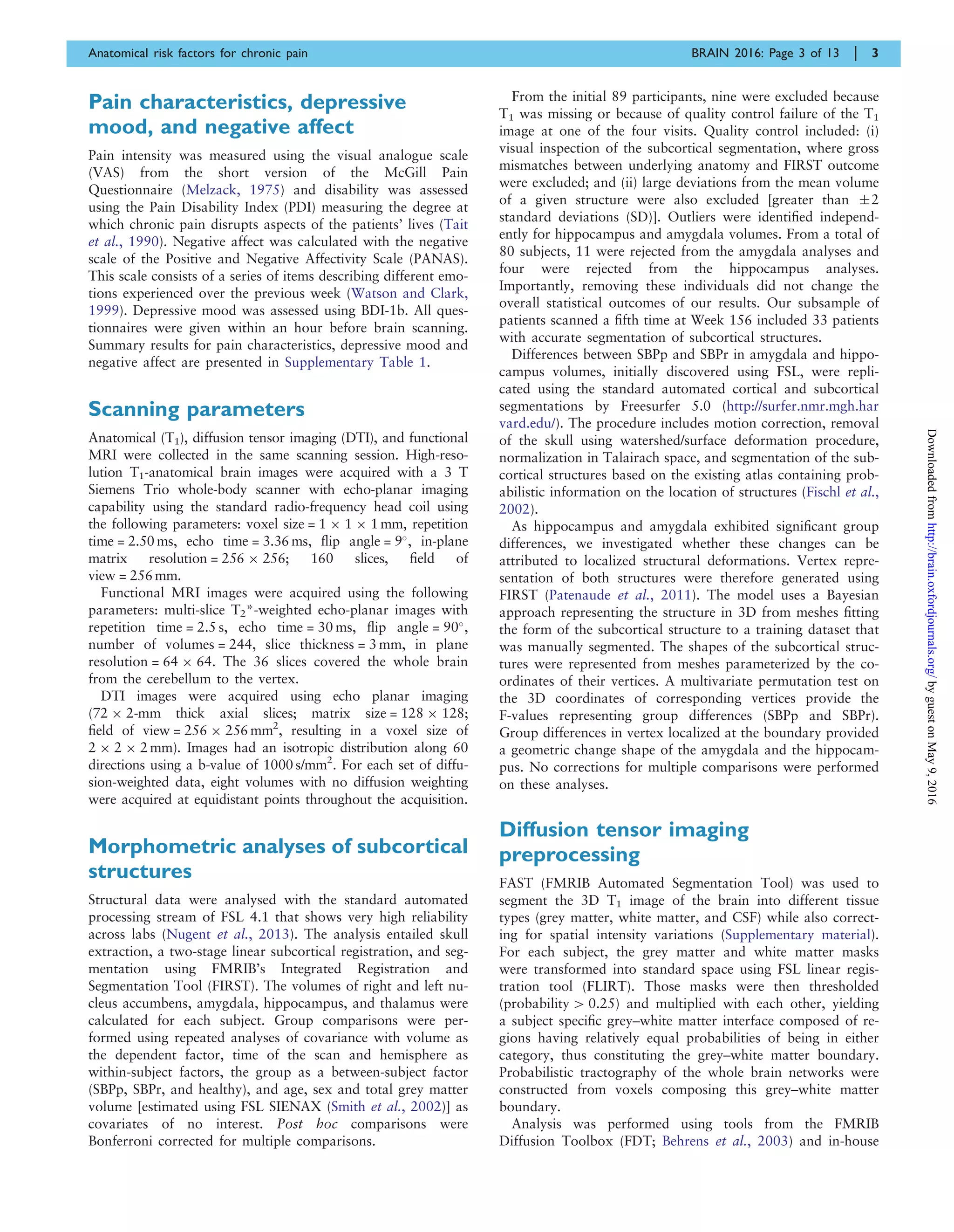 Corticolimbic anatomic characteristics predetermine risk for chronic ...