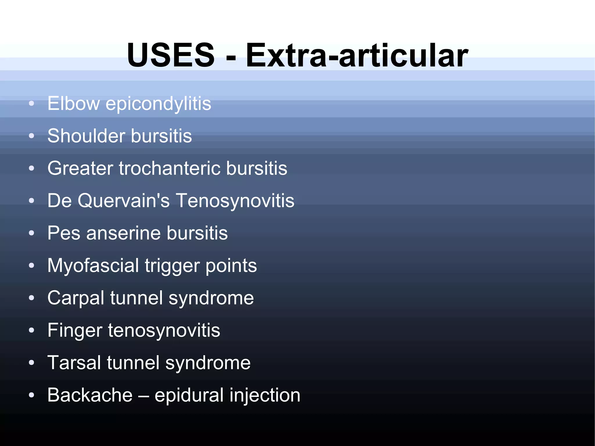 Corticosteroid injections in Orthopaedics | ODP