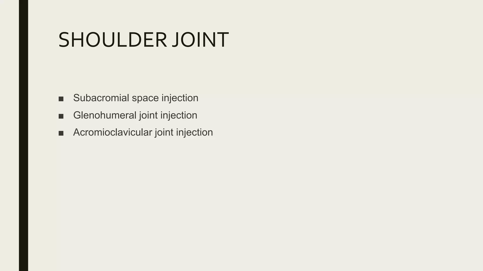Corticosteroid injection techniques in orthopaedics | PPTX