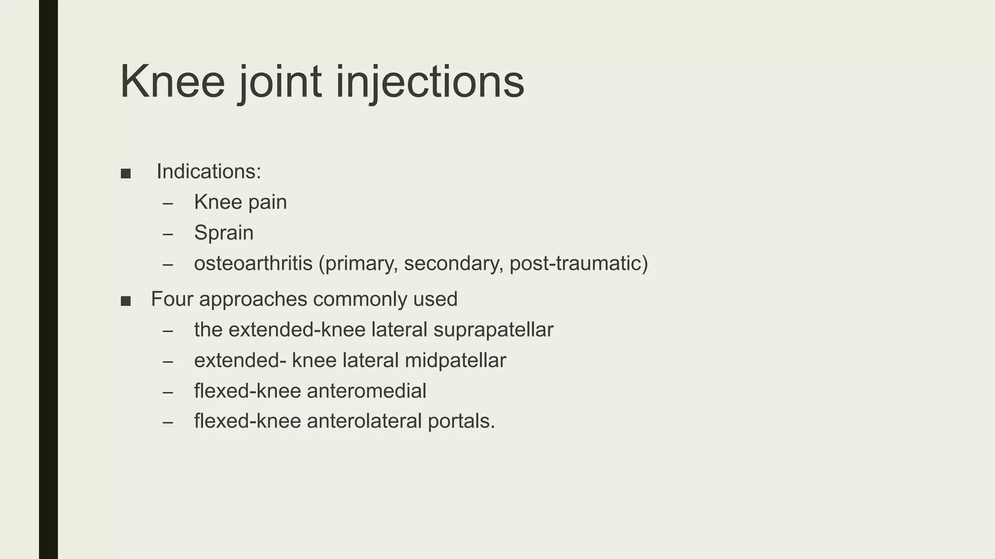 Corticosteroid injection techniques in orthopaedics | PPTX
