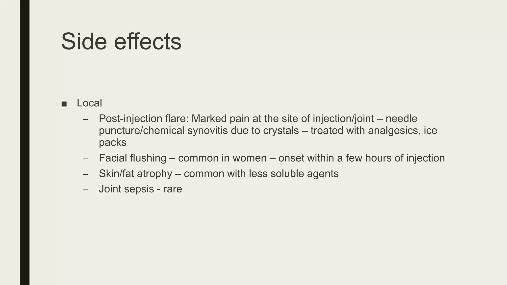 Corticosteroid injection techniques in orthopaedics | PPTX