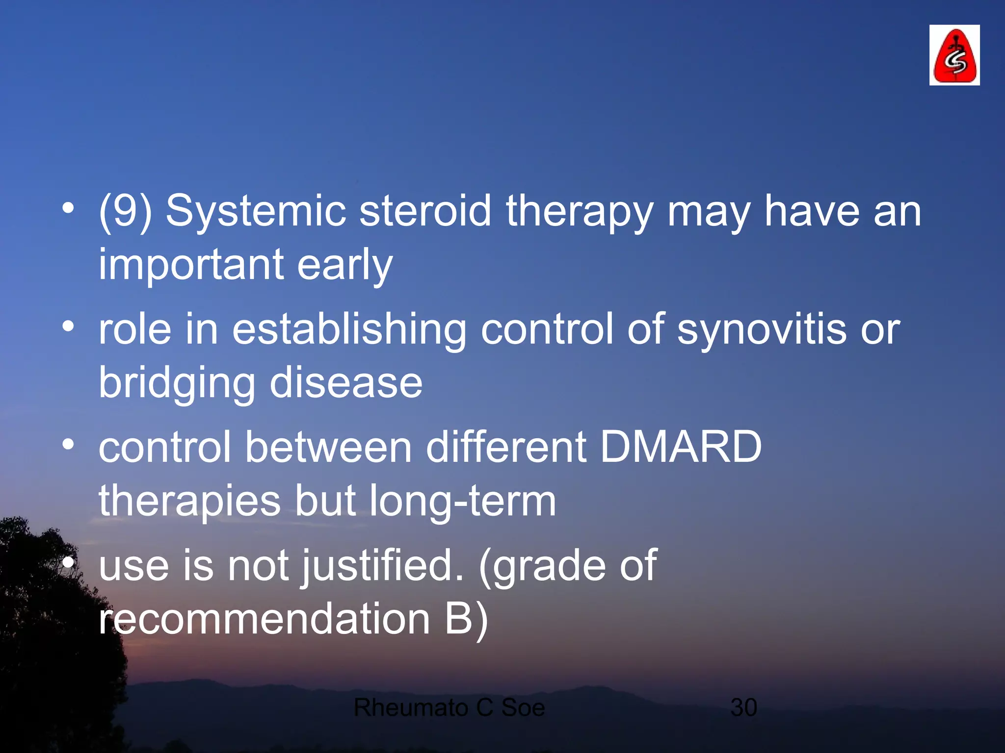Use of Steroid in Rheumatology | PPT