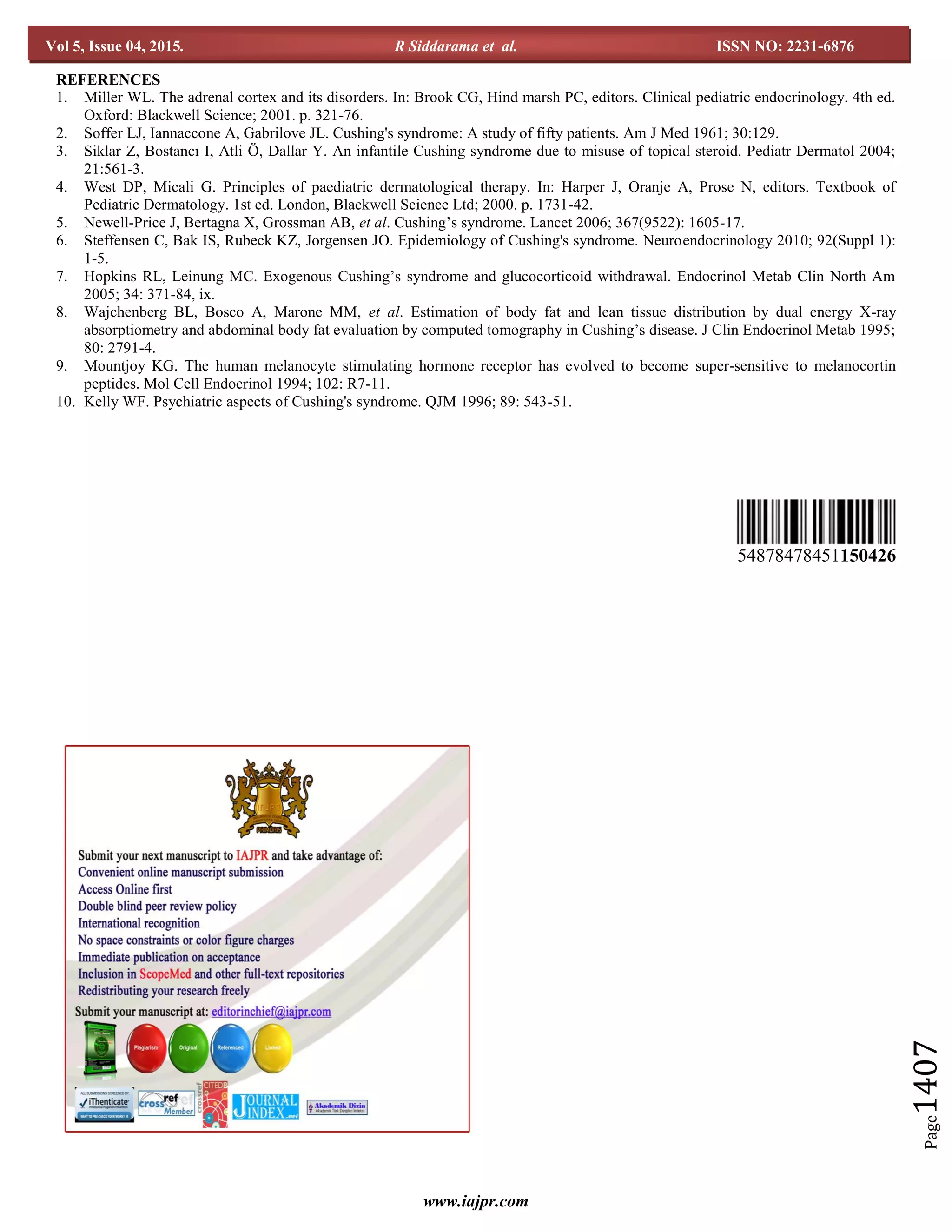 Corticosteroids induced cushing syndrome | PDF