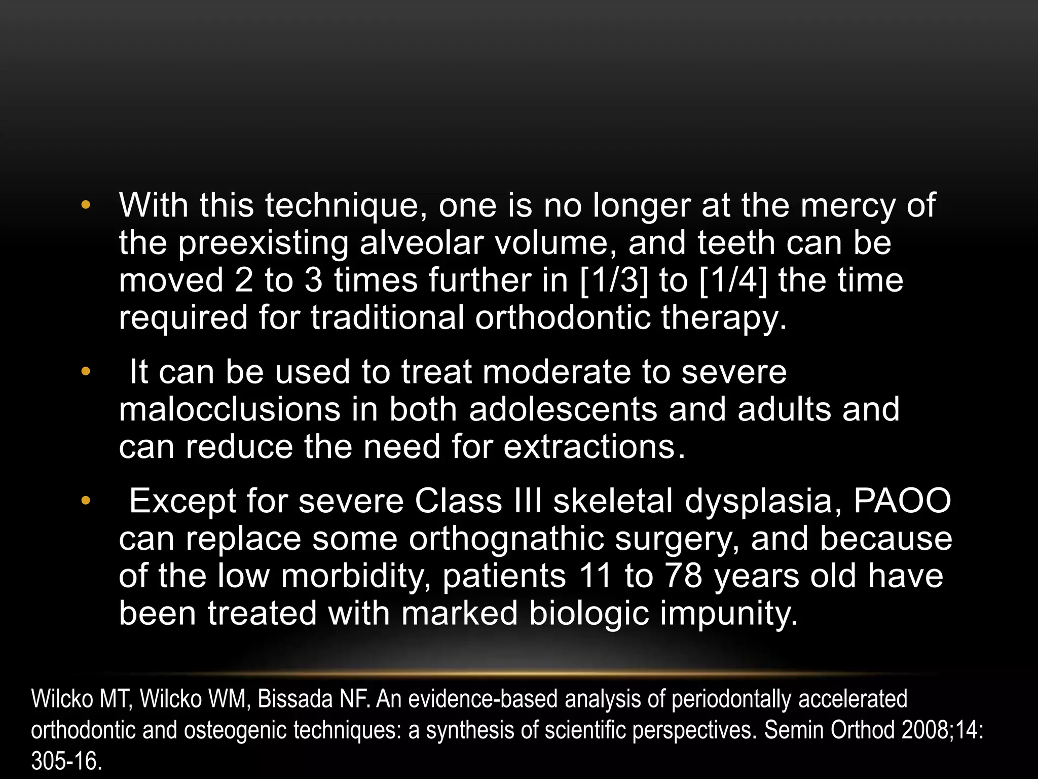 Corticotomy for Rapid Acceleration | PPTX