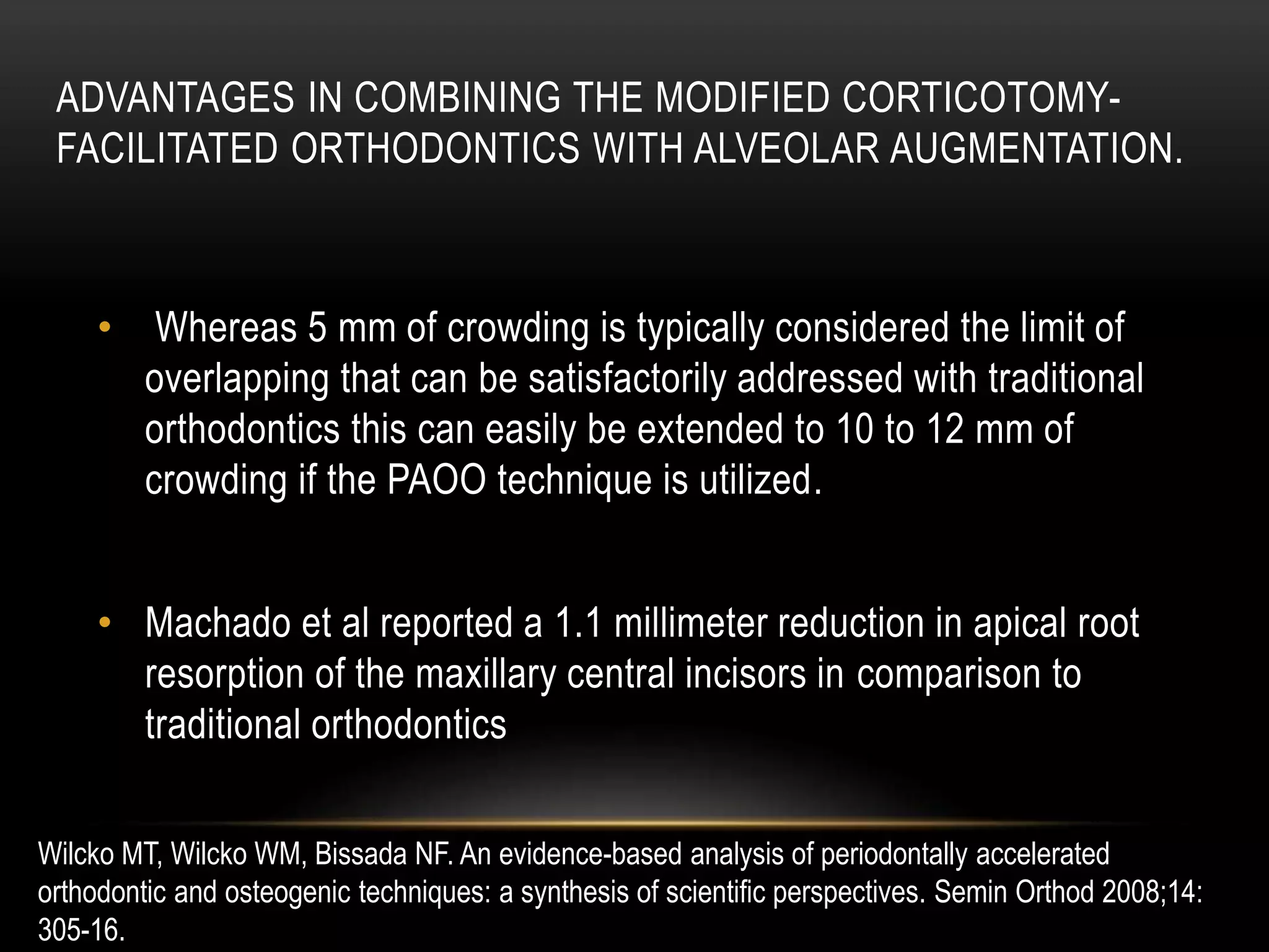 Corticotomy for Rapid Acceleration | PPTX