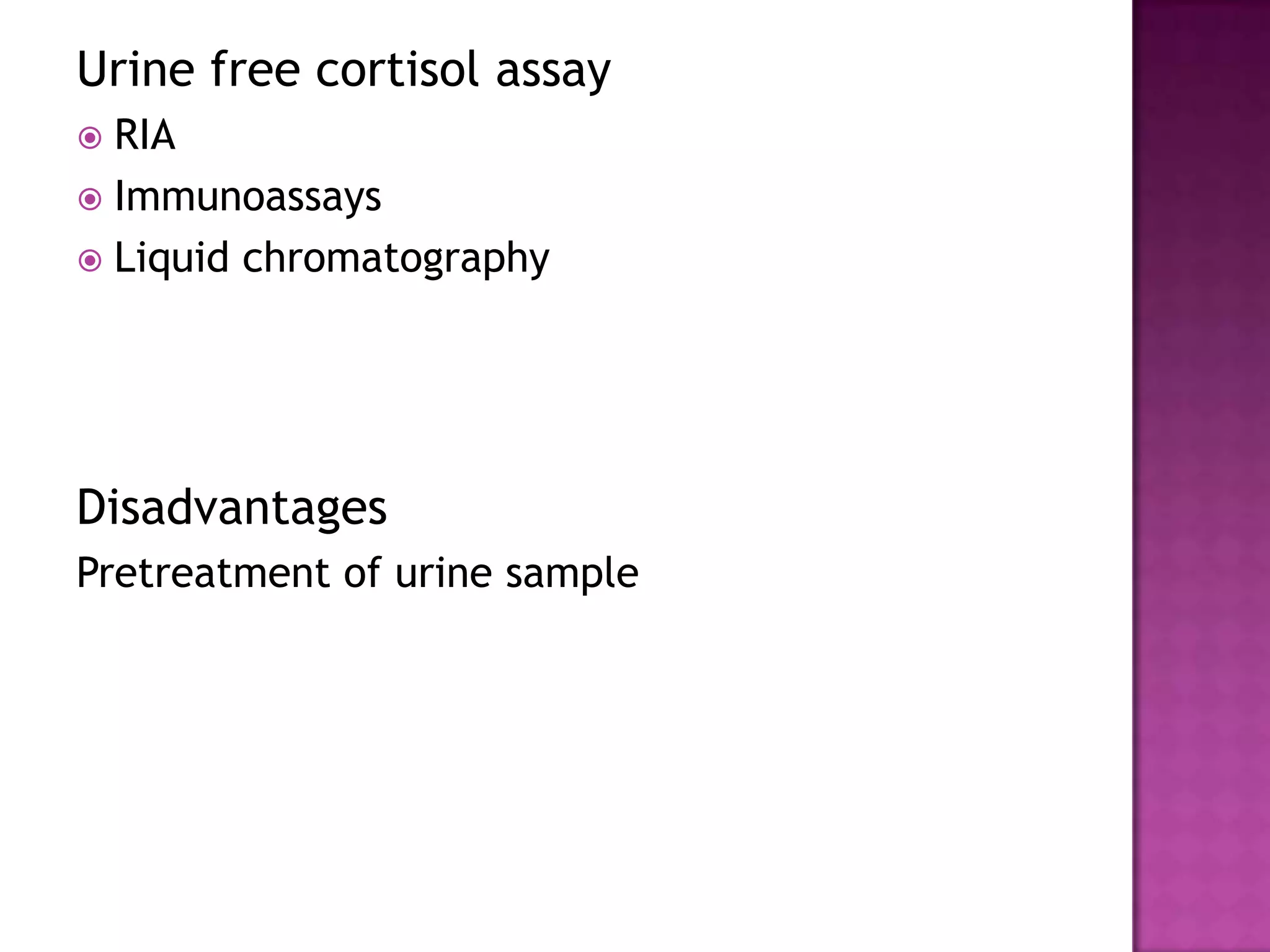 Cortisol assays & diagnostic laboratory procedures | PPT