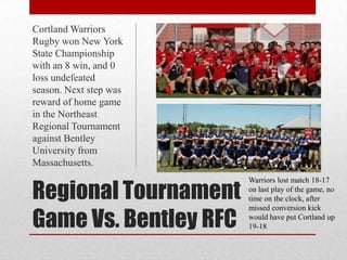 Cortland warrior rugby | PPTX
