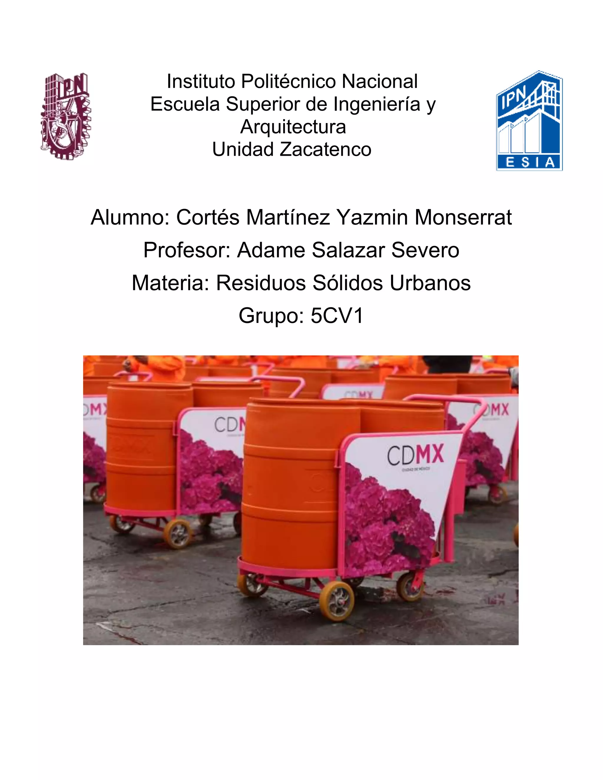 Cortés Martinez Yazmin Monserrat - Tareas Segundo Parcial Residuos ...