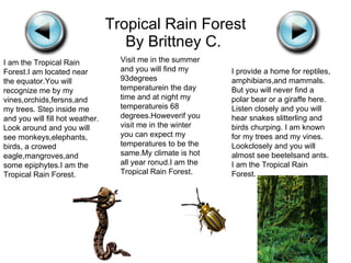 Biome "I" Poems By Mrs. Corum's 5th Grade Class | PPT