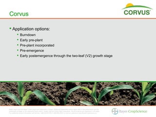Corvus Corn Herbicide - 2012 Brand Presentation | PPT | Agriculture ...