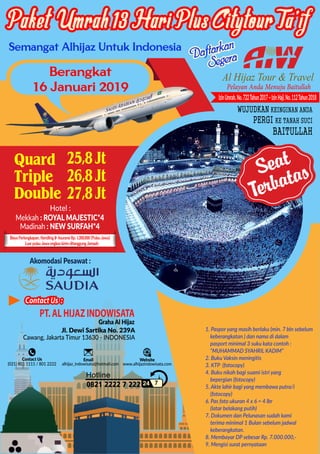 Brosur paket 13 hari thaif | PDF