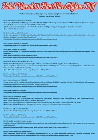 Brosur paket 13 hari thaif | PDF