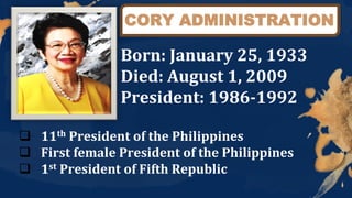 Maria Corazon Sumulong Cojuangco Aquino "Cory" | PPT