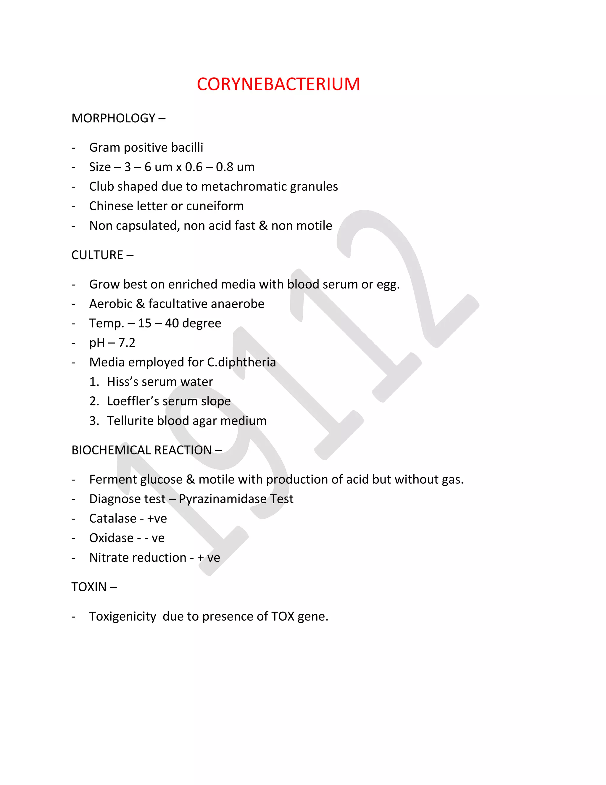 Corynebacterium | PDF