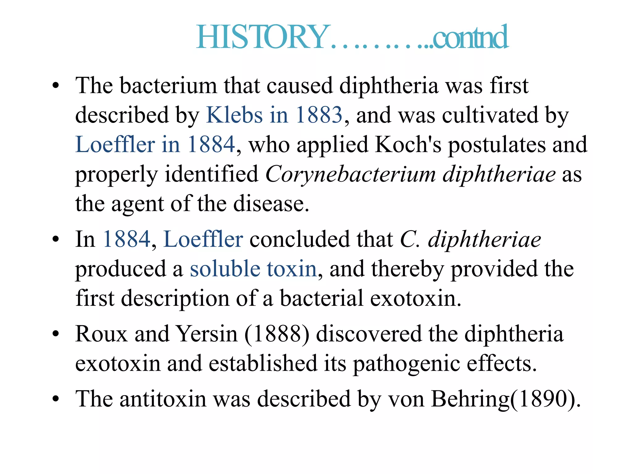 Bacterial diseases - Corynebacterium | PPTX | Ear, Nose and Throat ...