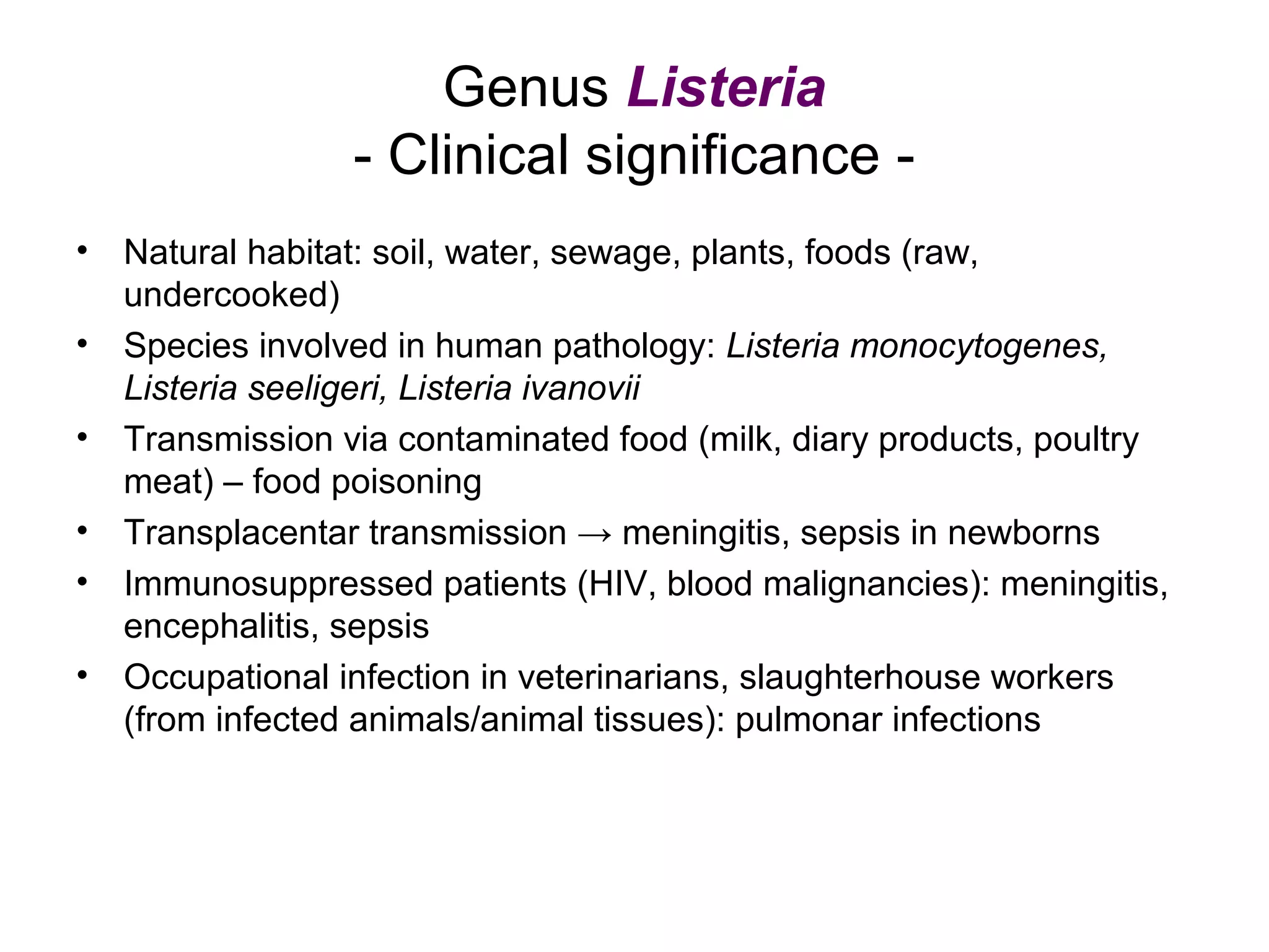 Corynebacterium listeria erysipelothrix_bacillus | PPT