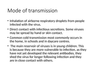 CORYZA/common cold (internal medicine) .pptx
