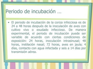 Coryza infecciosa. | PPT