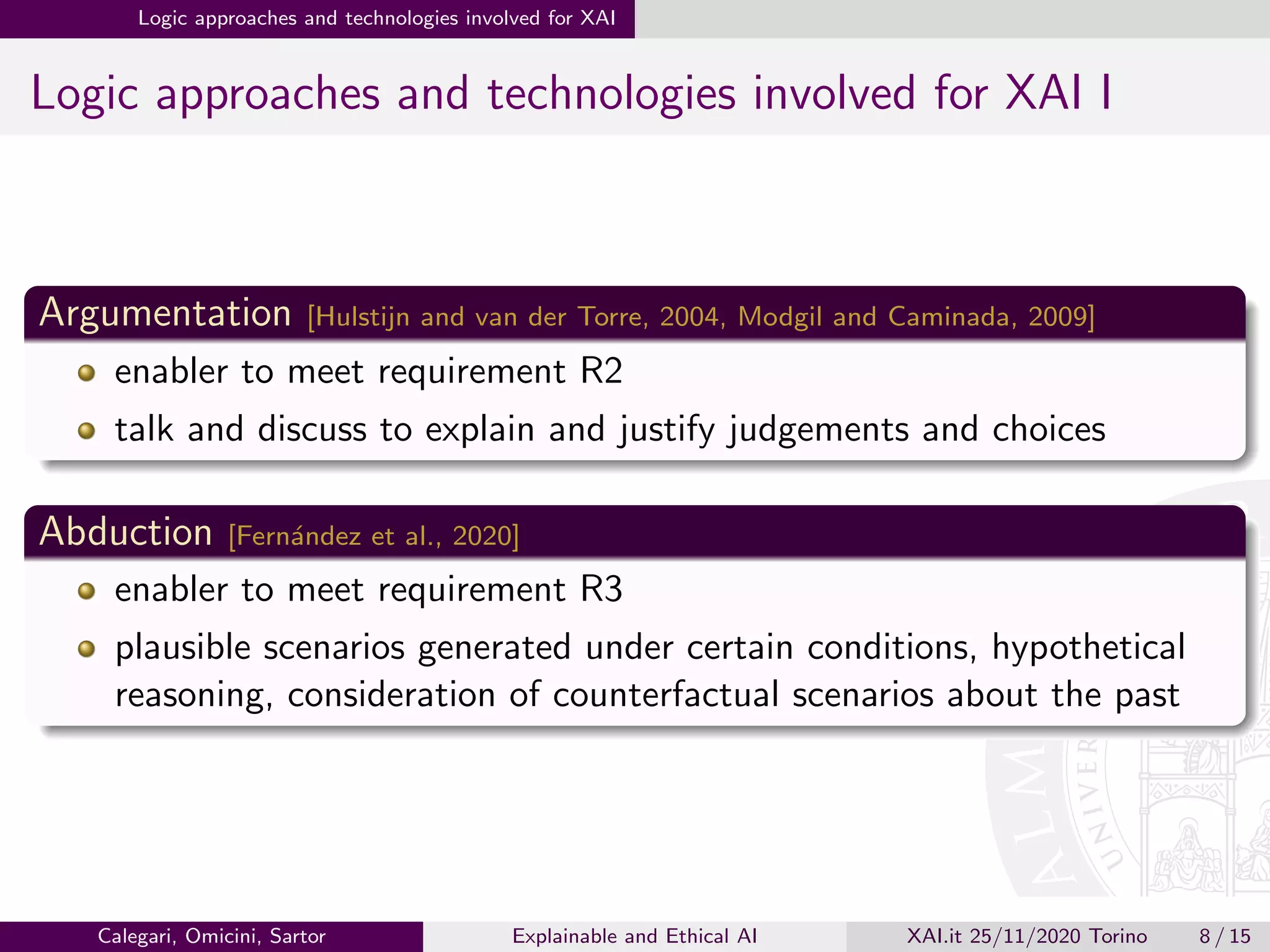 Argumentation And Logic Programming For Explainable And Ethical Ai Ppt