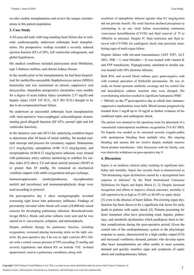 Unique Considerations in the Management of Early Sepsis in Orthotopic ...