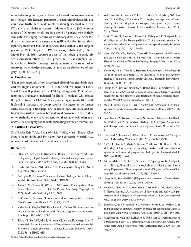 Review of Diagnostic Procedures and Progress in the Management of Acute ...